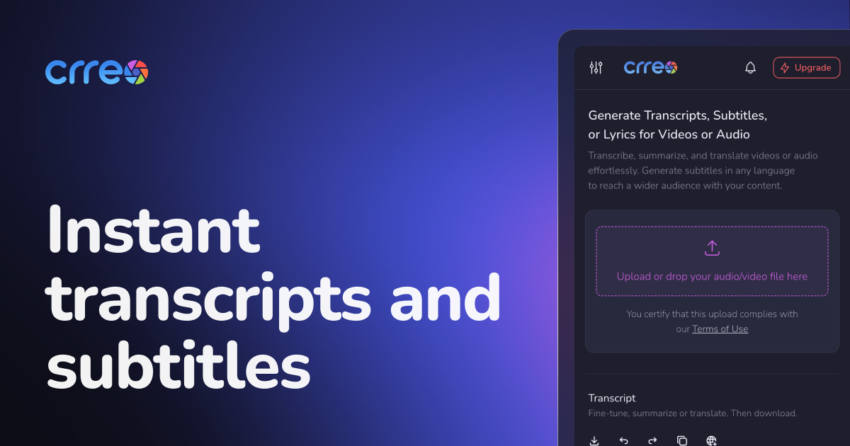 Audio-Video Transcriber - Generate Transcripts Fast